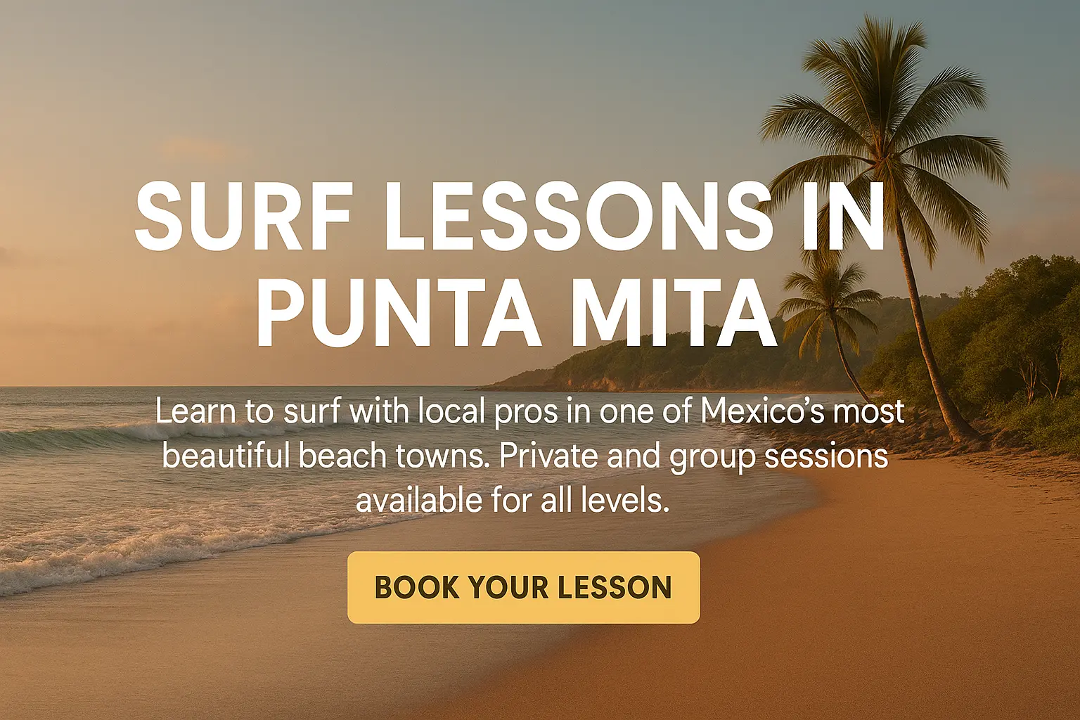 Las mejores clases de surf en Punta Mita - Sesiones privadas y en grupo
